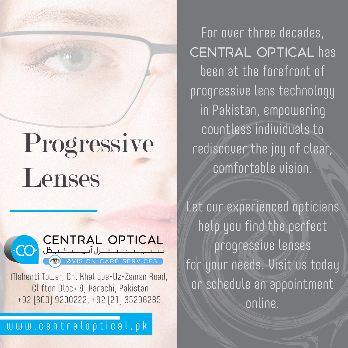 Progressive Lenses - Central Optical & Vision Care Services